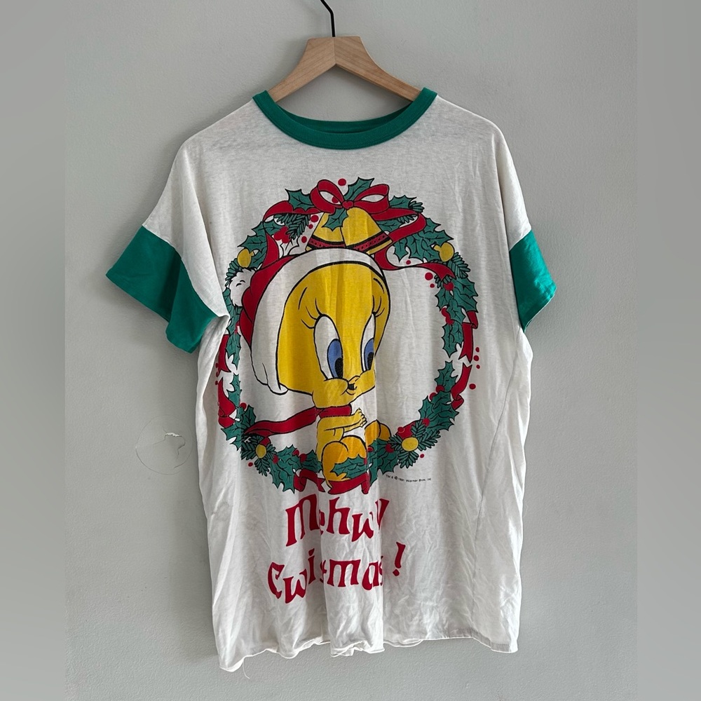 1991 Tweety Mehwy Cwistmas Looney Tunes Merry Christm… - Gem